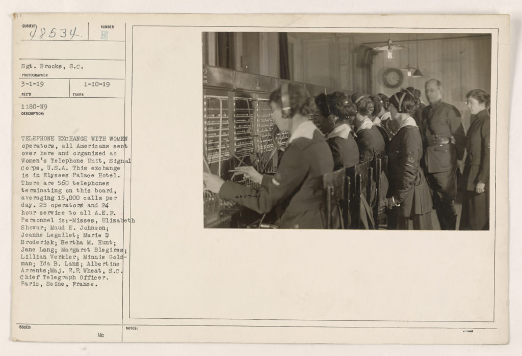 “Hello Girls” – Women Telephone Operators during WWI – The Unwritten Record