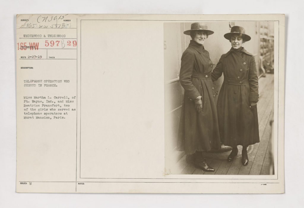 “Hello Girls” – Women Telephone Operators during WWI – The Unwritten Record