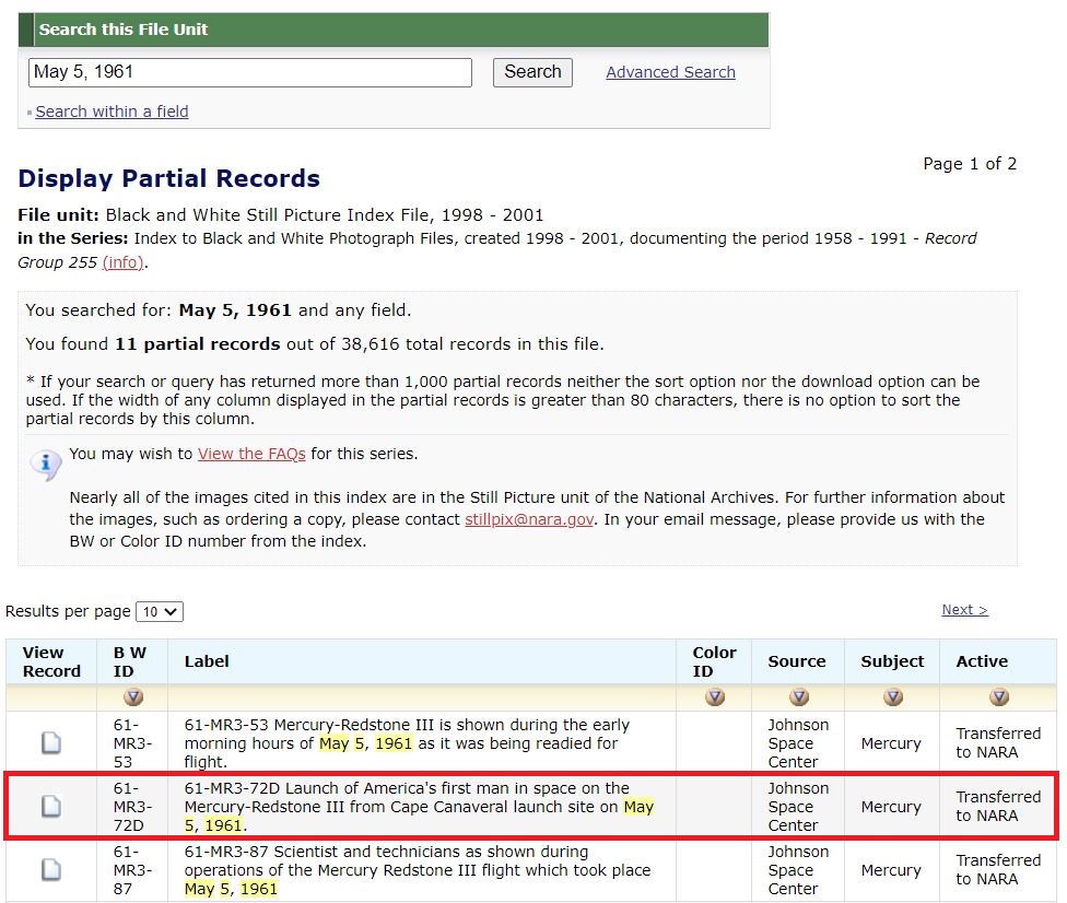Space and Beyond: Locating NASA Photographs Using Online Indexes – The ...