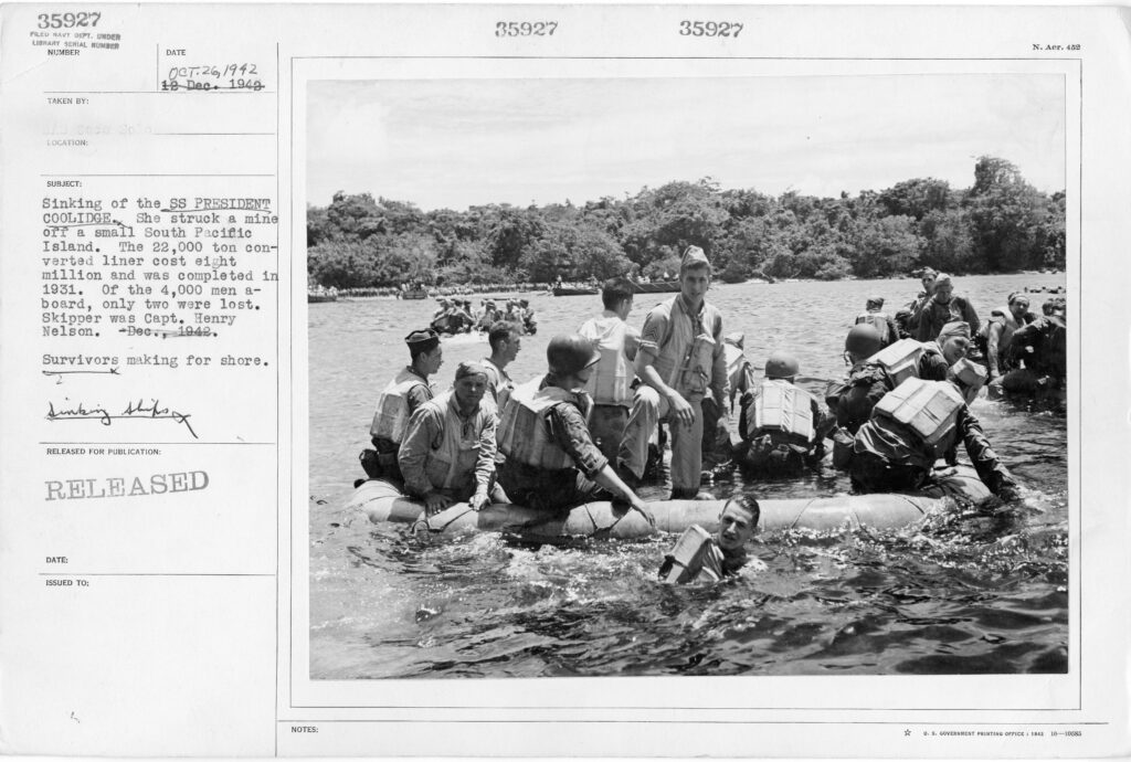 The Sinking of the SS President Coolidge – The Unwritten Record