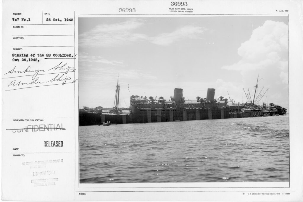 The Sinking of the SS President Coolidge – The Unwritten Record