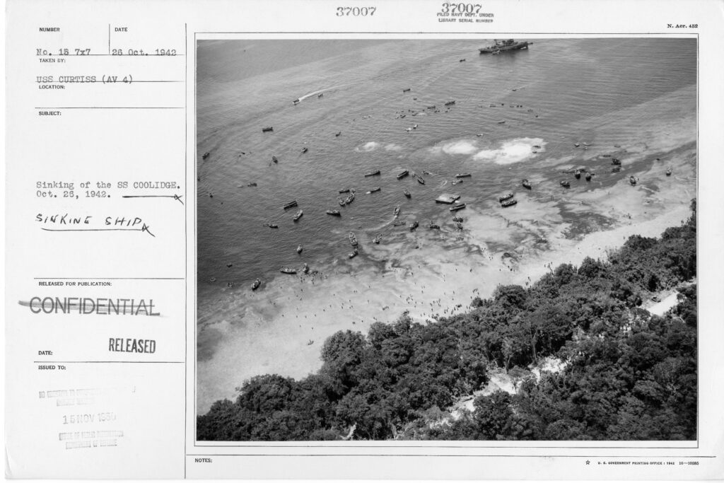 The Sinking of the SS President Coolidge – The Unwritten Record